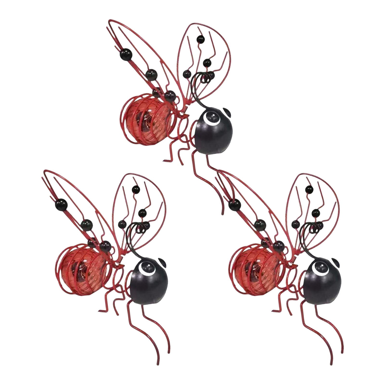 3PCS Solar Bees Lights Outdoor, 2025 New Metal Hanging Solar Garden Bee ...