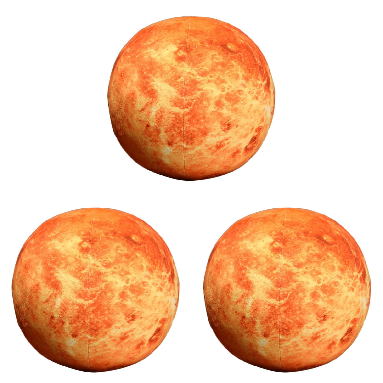 3PCS Solar System Plush Toys Ultra-Realistic 3D Planet,Moon,Earth & Sun ...