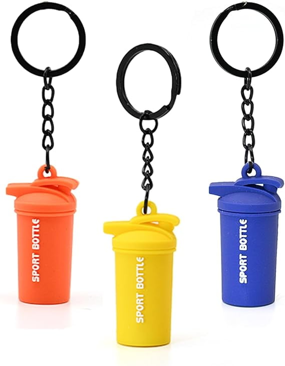 3PCS Sport Bottle Key chain Fitness Keychain Gym Lover Weightlifting ...