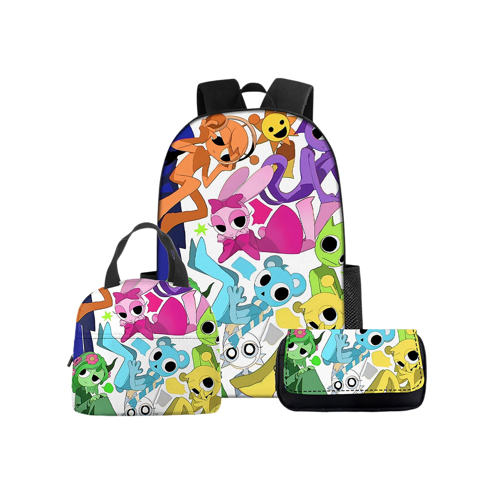 3PCS Sprunki School Backpack Set - Sprunki Bookbag,𝐏𝐞𝐧𝐜𝐢𝐥 𝐂𝐚𝐬𝐞 & Lunch ...