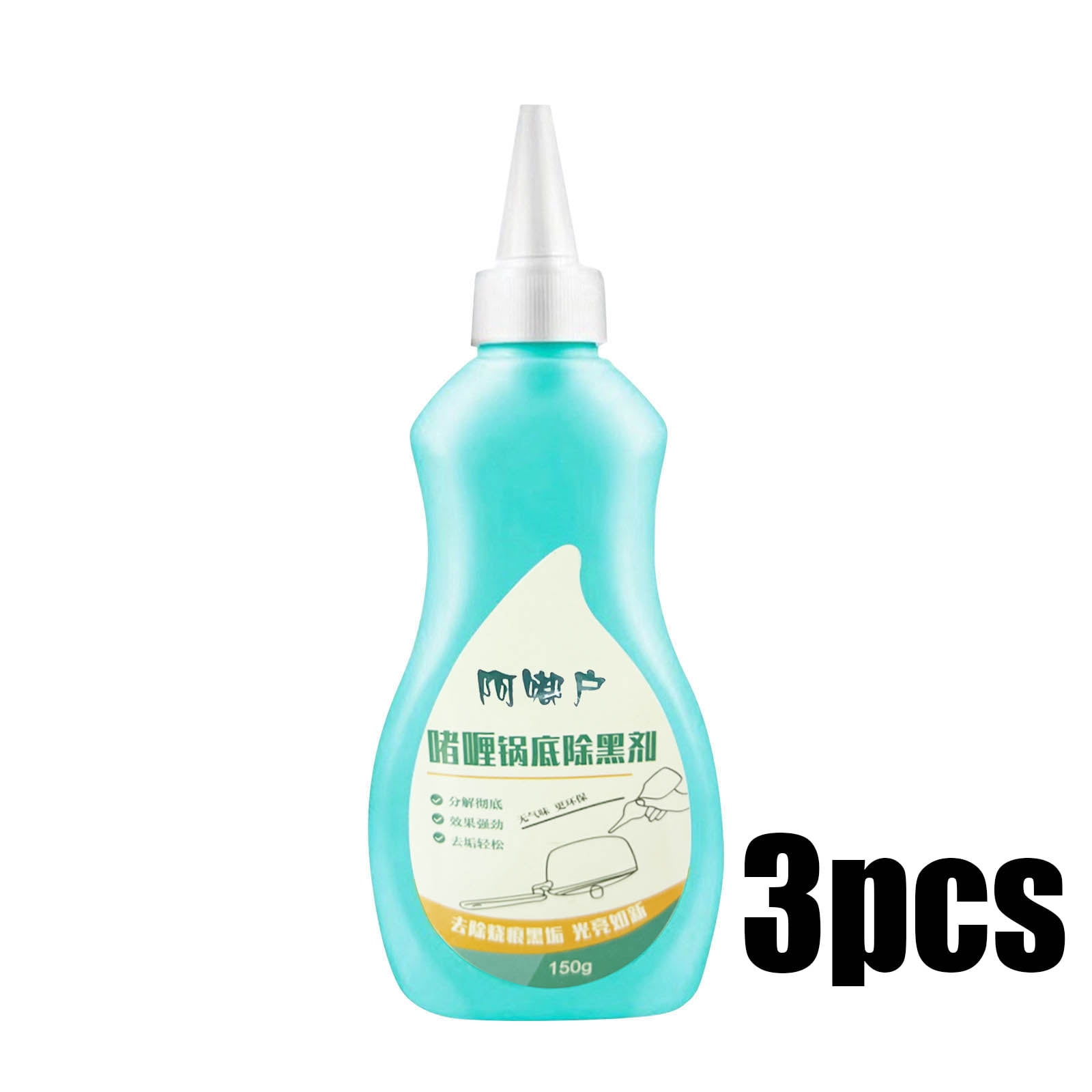 3PCS Stainless Steel Cleaner,Black Pot Bottom Cleaning Gel,Strong ...