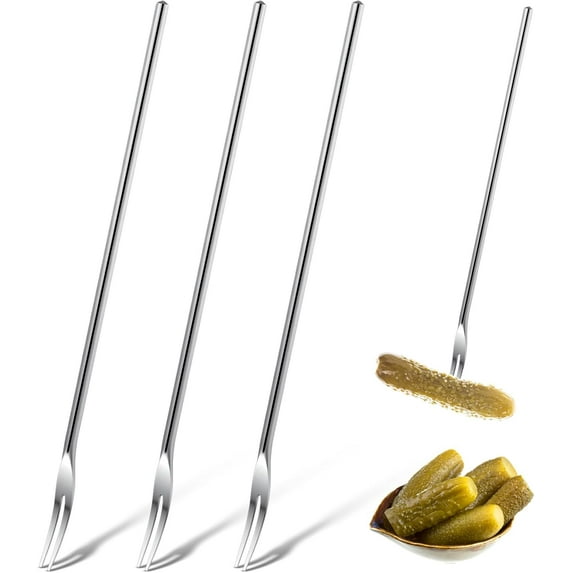 3PCS Stainless Steel Forks for Pickle, Pickle Forks Silverware sets ...