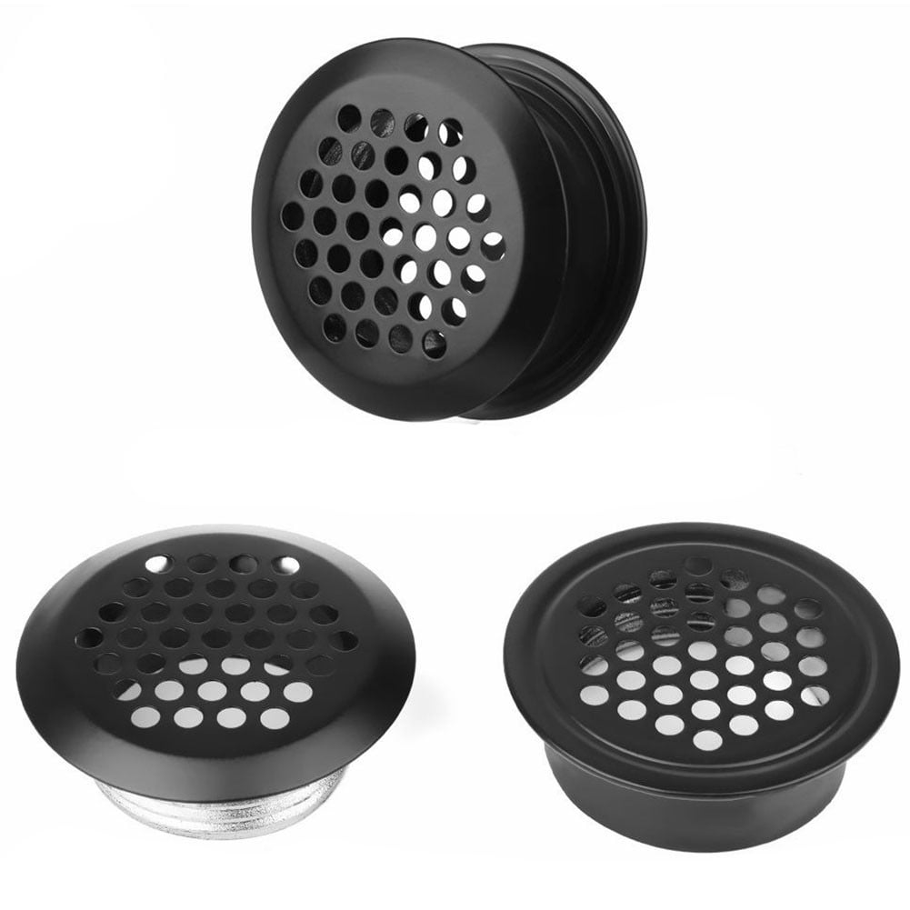 3PCS Stainless Steel Round Air Vent Grille Wardrobe Cabinet Metal ...