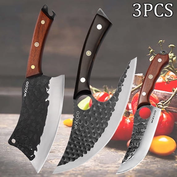 3PCS Stainless Steel Set of Kitchen Knives Sharp Sashimi Knife ...