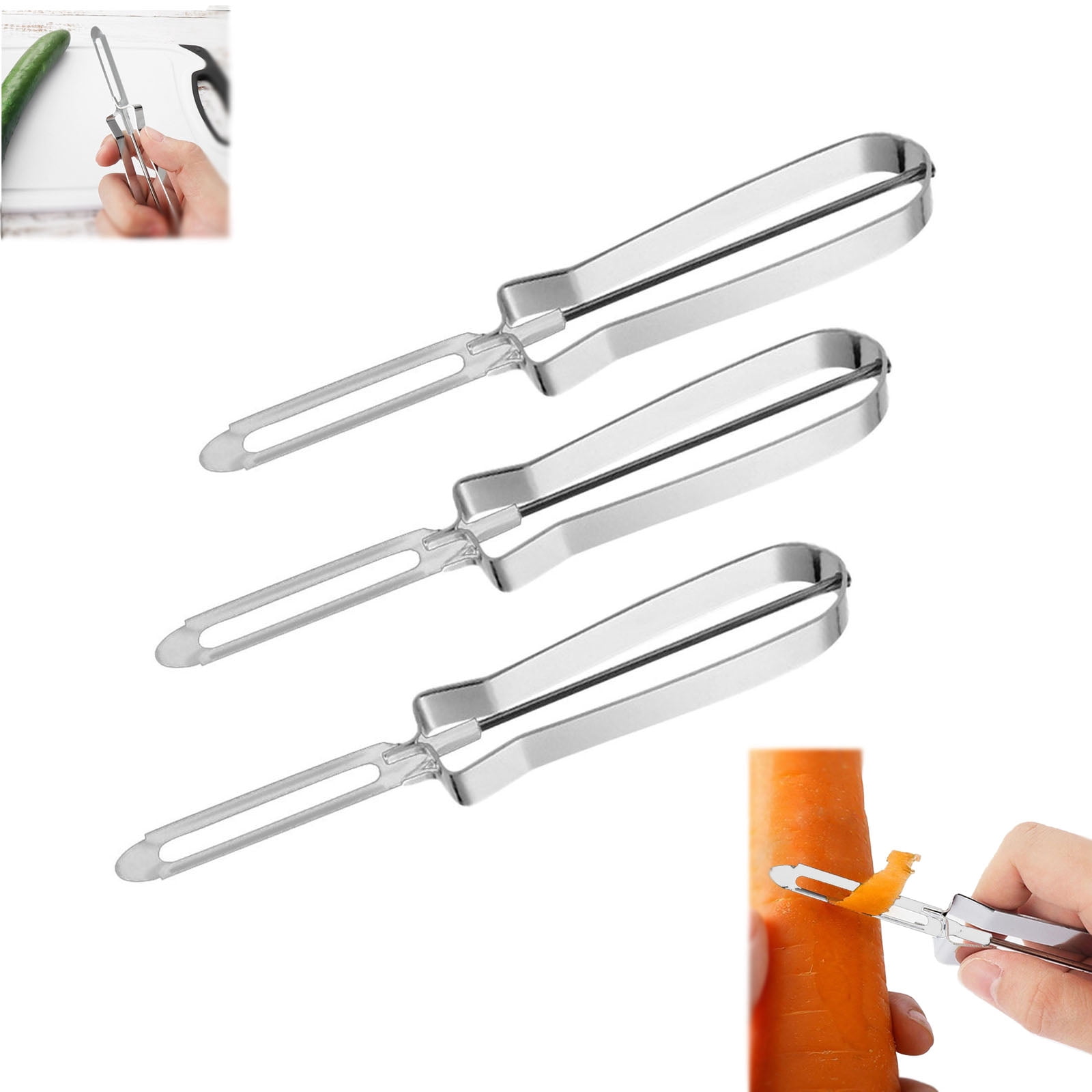 3PCS Stainless Steel Vegetable Peeler Multi-function Vegetable Peelers ...