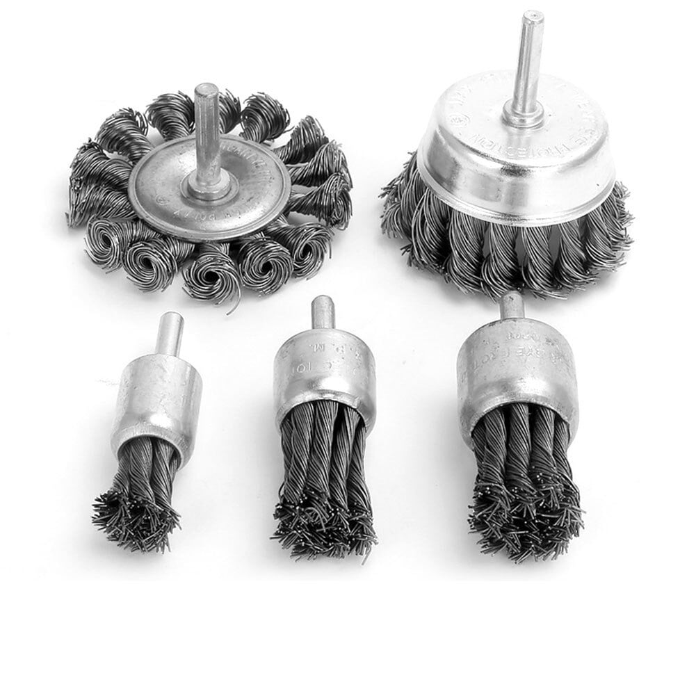 3PCS Steel Rotary Joint Knot Flat Wire Wheel Cup Brush Disk Rust ...