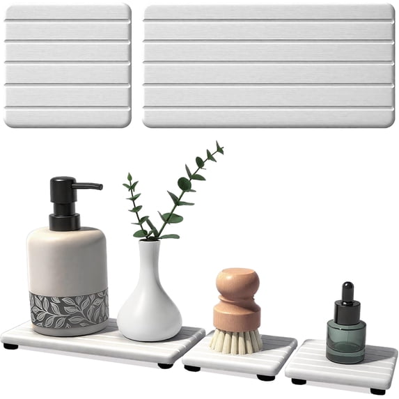 3PCS Stone Drying Tray, Stones Soap Trays, Water Absorbing Stone Tray ...