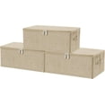 3PCS Storage Bins with Zipper Lids 13 Qt Lidded Fabric Storage Boxes ...