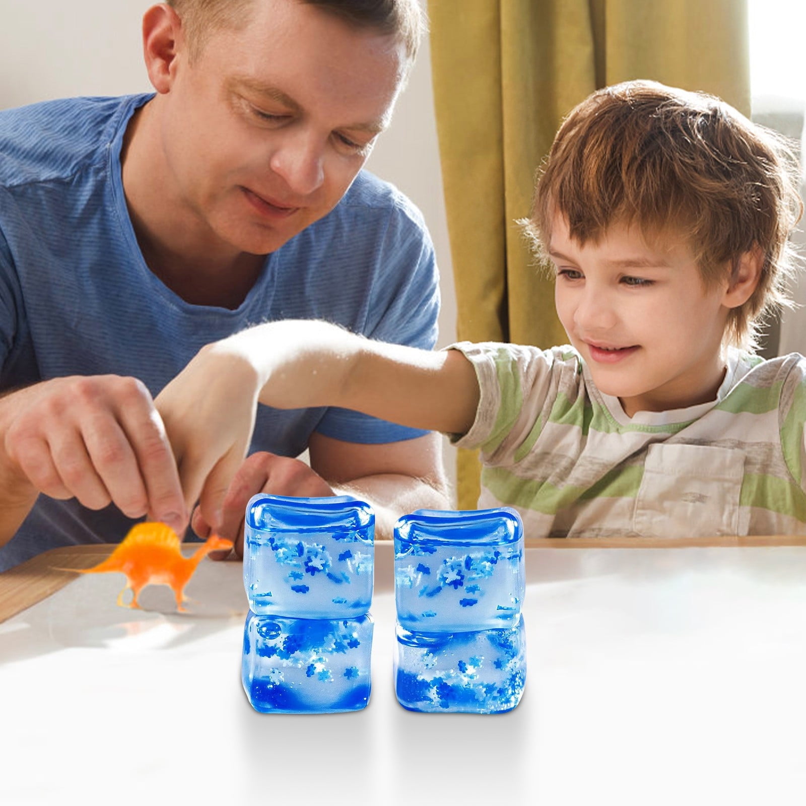 3PCS Stress Cube Squishy Balls, Squeeze Toys Fidget Ice Cube for ...