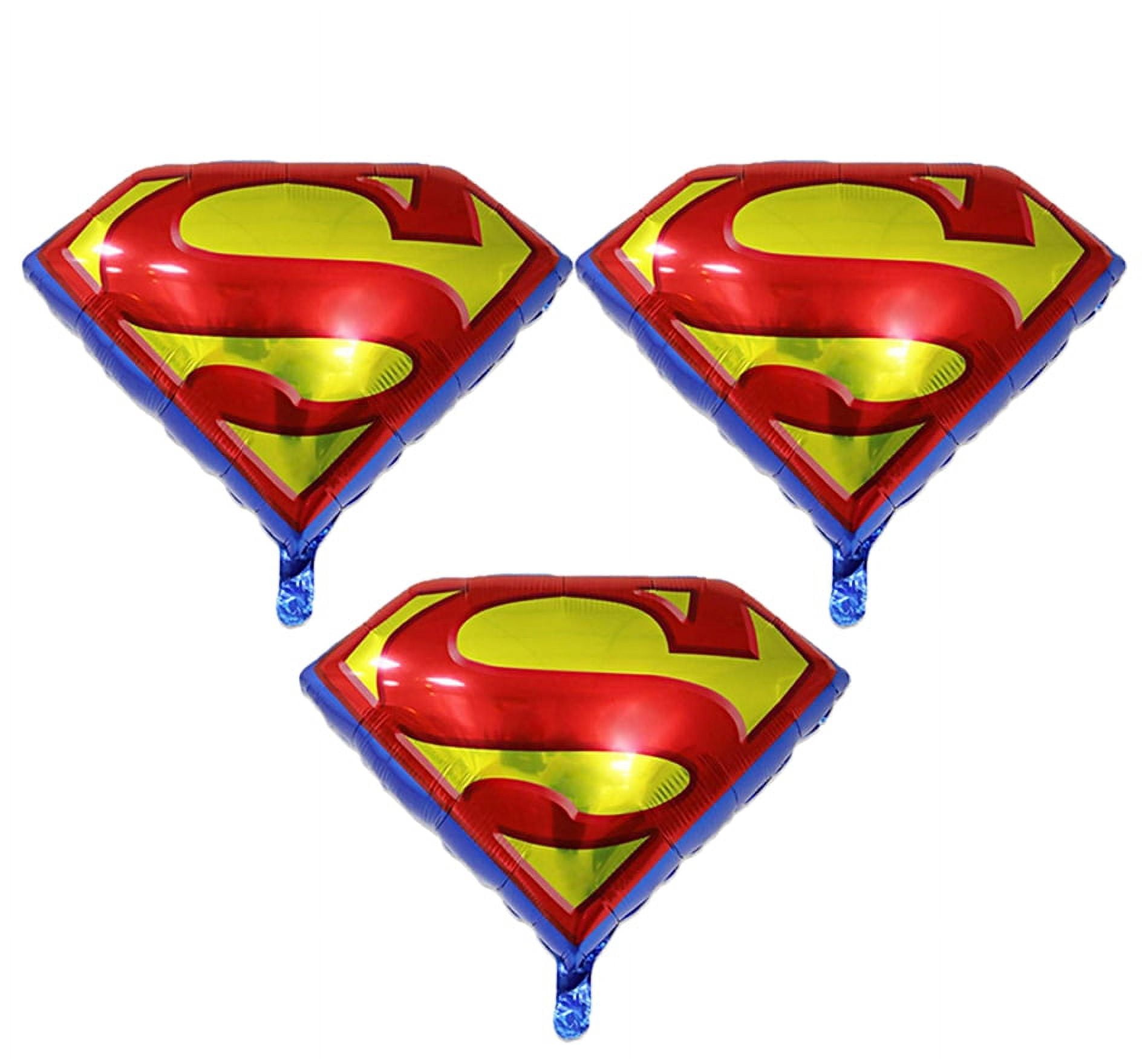 3PCS Superman Balloon Superman Emblem Balloons Foil Balloons Birthday ...