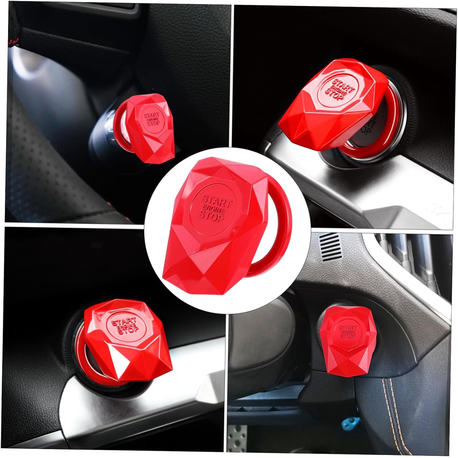 3PCS Switch Button Caps, Car Start Button Covers, Truck SUV Engine Trim ...
