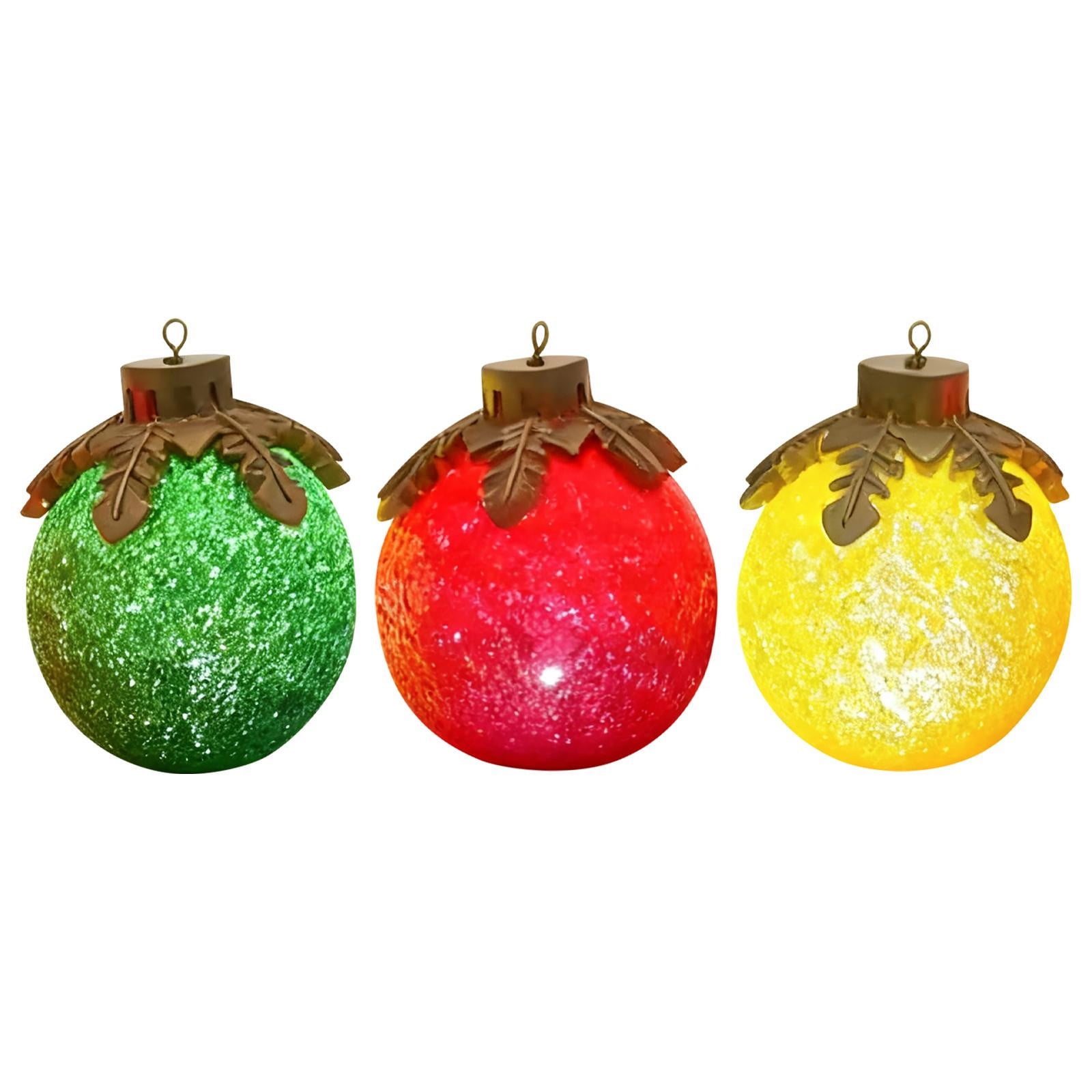 3PCS Tabletop Christmas Ornaments with LED Lights, Battery Operated ...