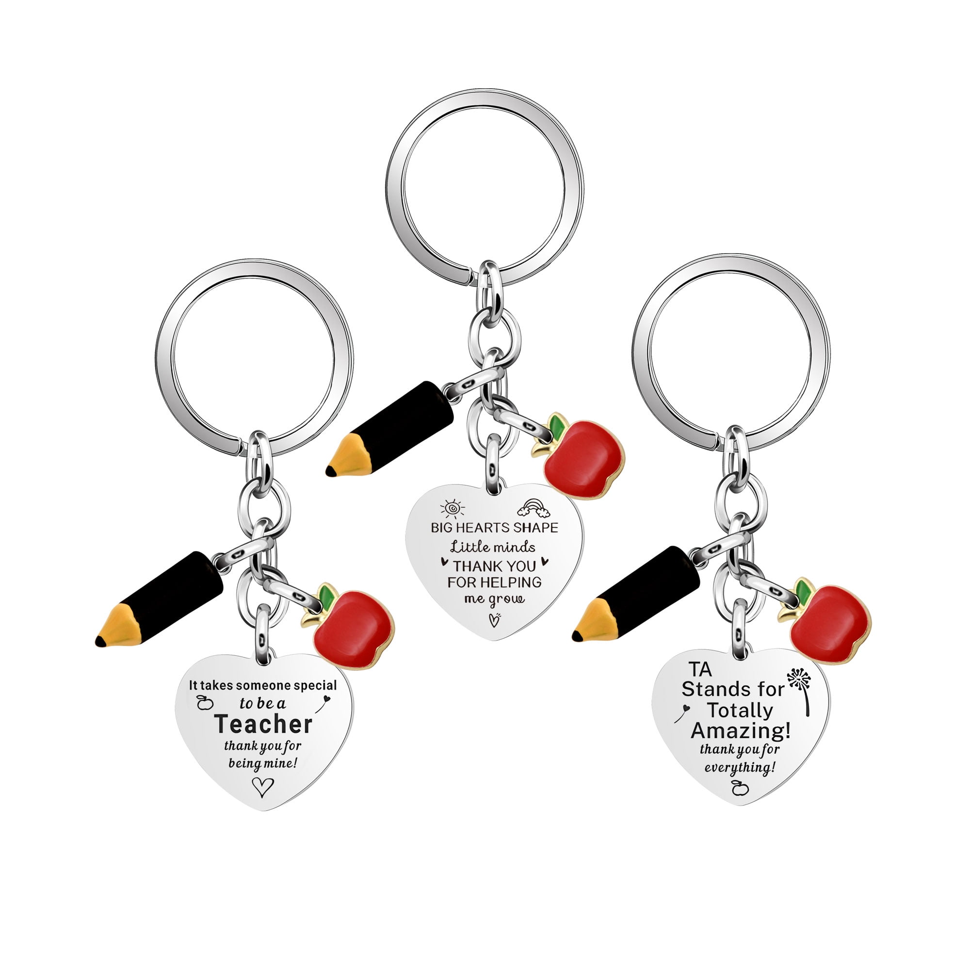 3PCS Teacher Key rings Appreciation Gifts from Student, Key chain ... 3PCS Teacher Key rings Appreciation Gifts from Student, Key chain ...