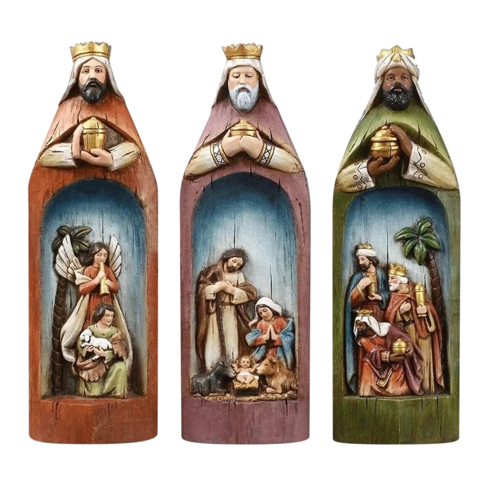 3PCS Three Wise Men Nativity Set,Christmas Nativity Collection Resin ...