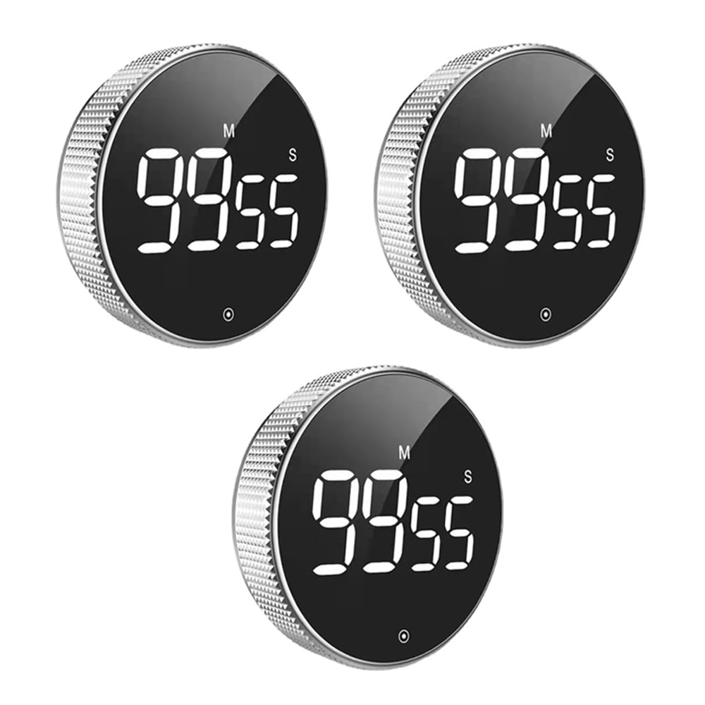 3PCS Timers, Magnetic Kitchen Digital Timer with Large LED Display ...