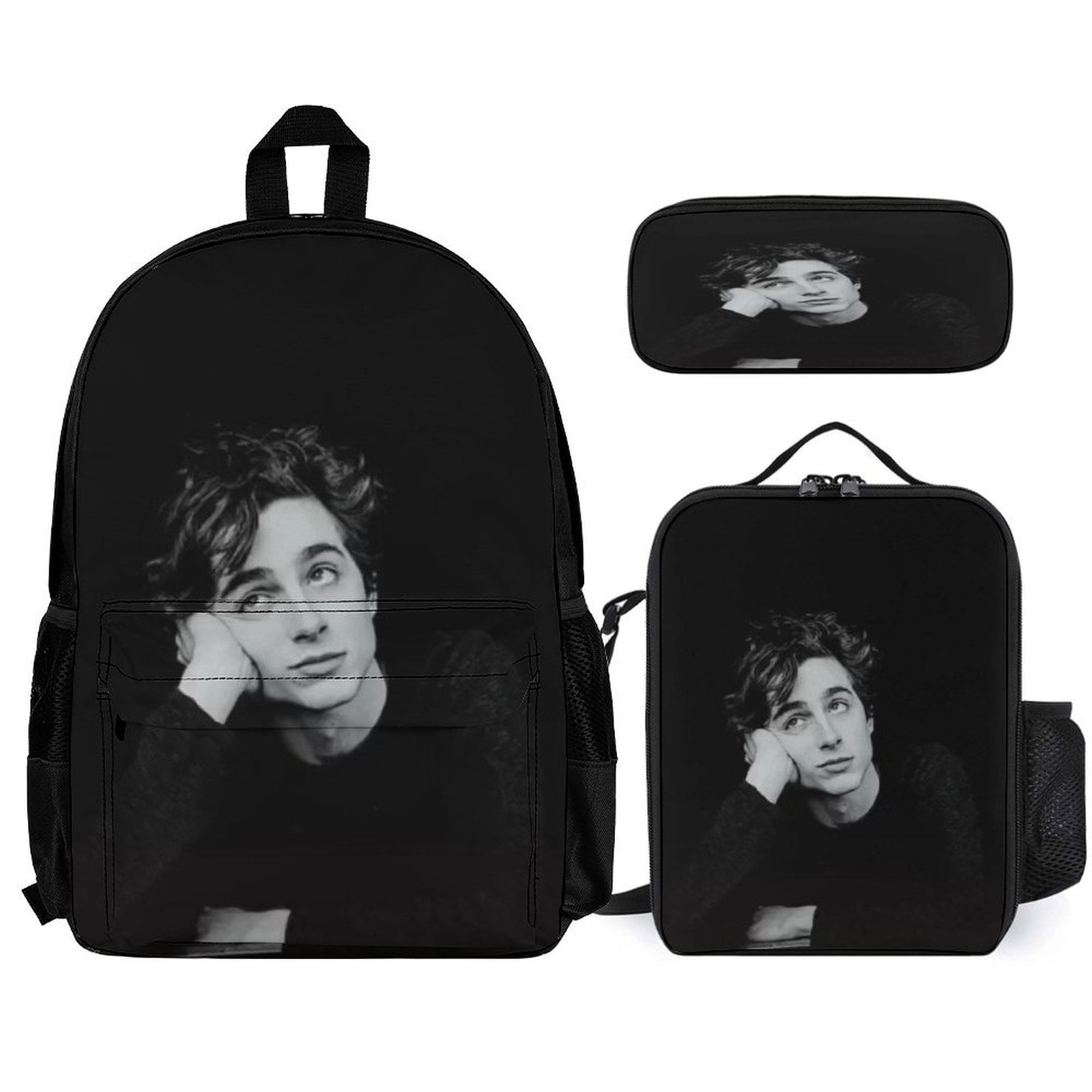 3PCS Timothee Chala-me Backpack Set with Lunch Box and Pencil Case ...