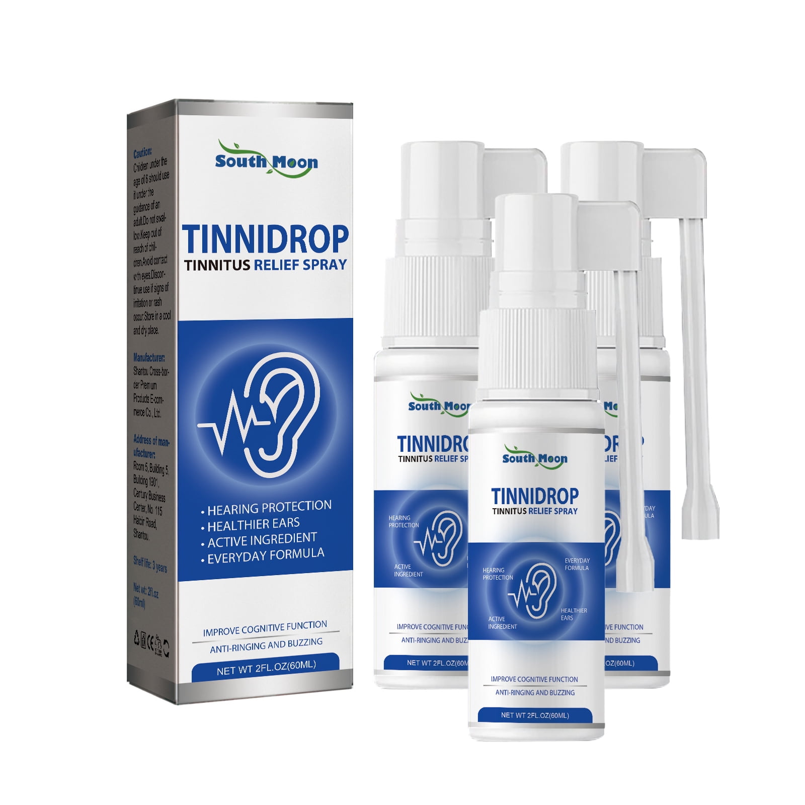 3pcs Tinnitus Relief Spray Tinnitus Relief For Ringing Ears For