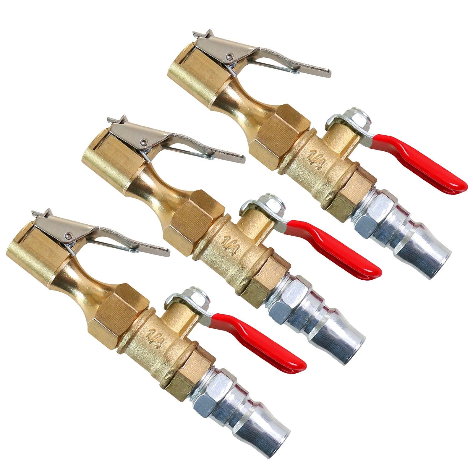 3PCS Tire Inflator Nozzle Quick Connect Air Chuck with Locking ...
