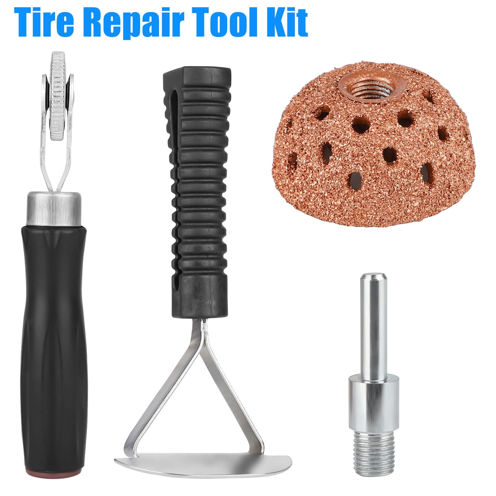3PCS Tire Repair Patch Tool Liner Scraper Kit Grinding Head Roller For ...