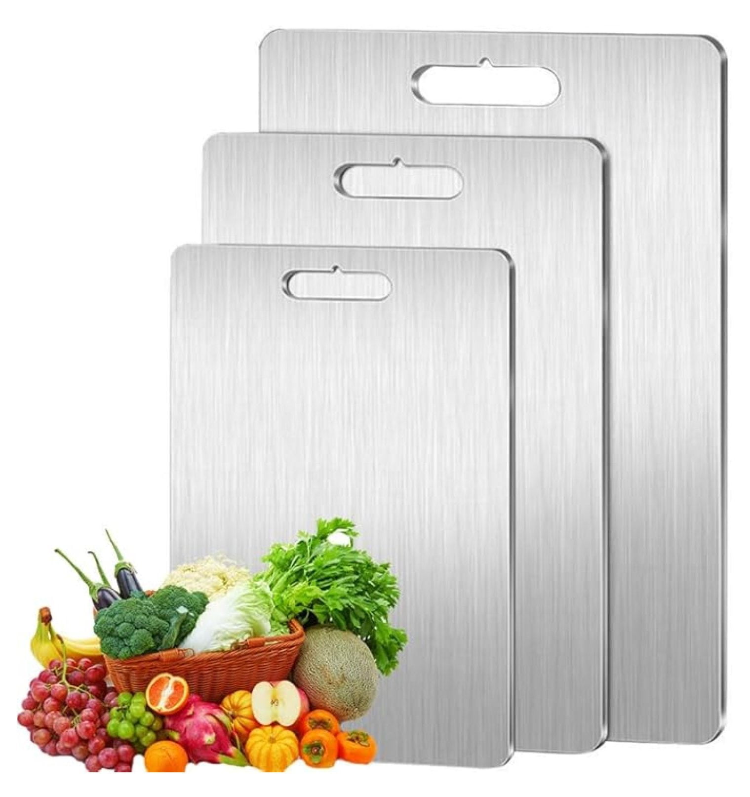 3PCS Titanium Cutting Board,Easy Cleaning Double-Sided Knife-Friendly ...
