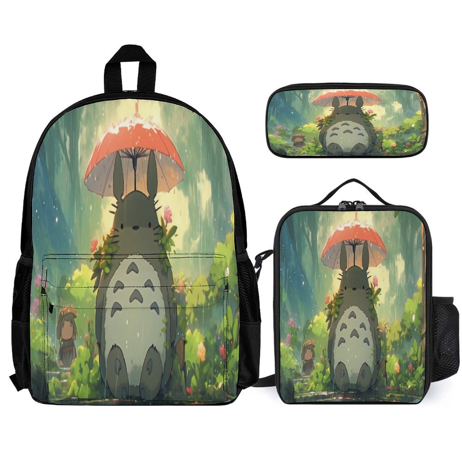 3PCS Totoro Backpac Set Backpac with Lunch Box Pencil Case Backpac with ...