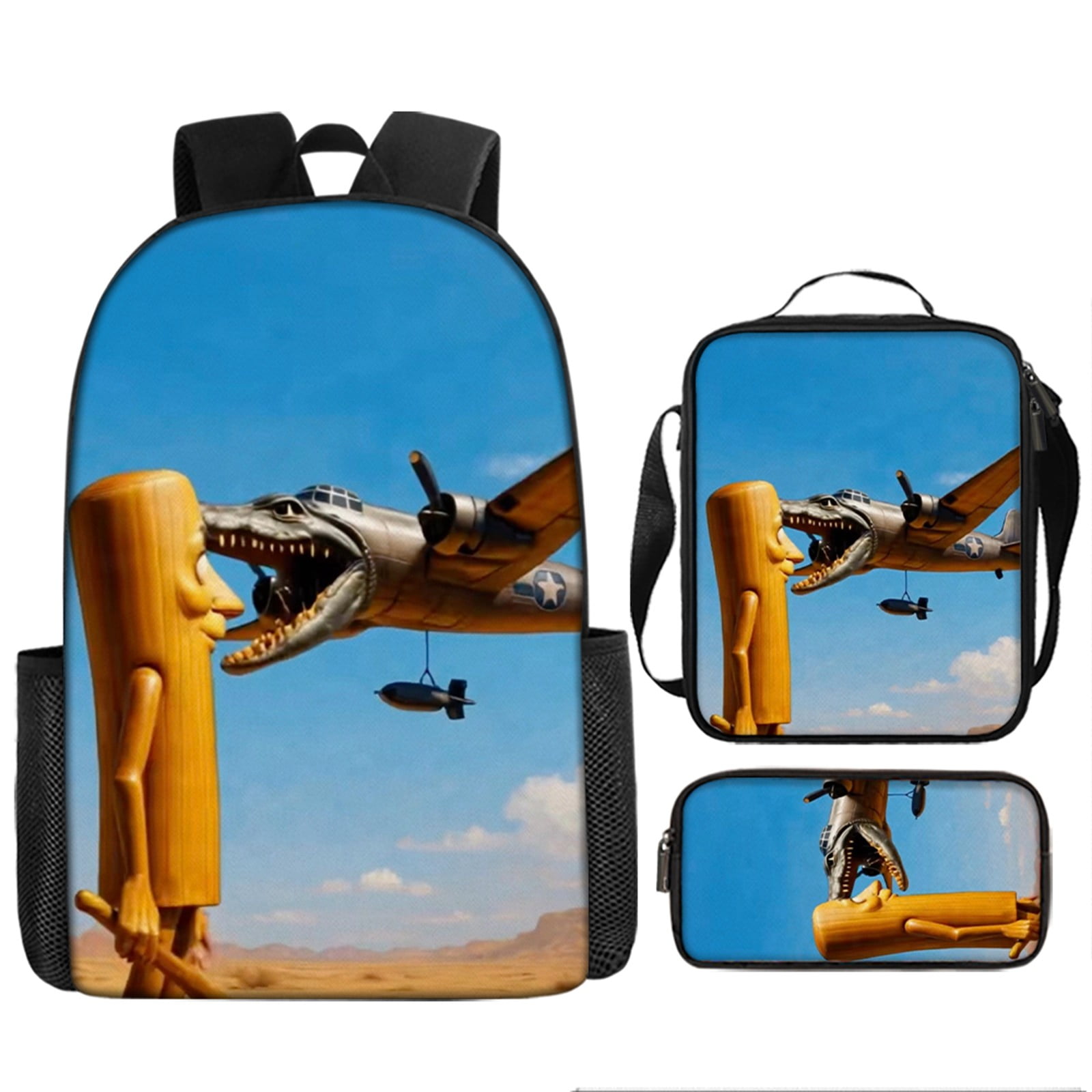 3PCS Trendy Italian Brainrot Backpack – Include 16.5" Brainrot Backpack ...