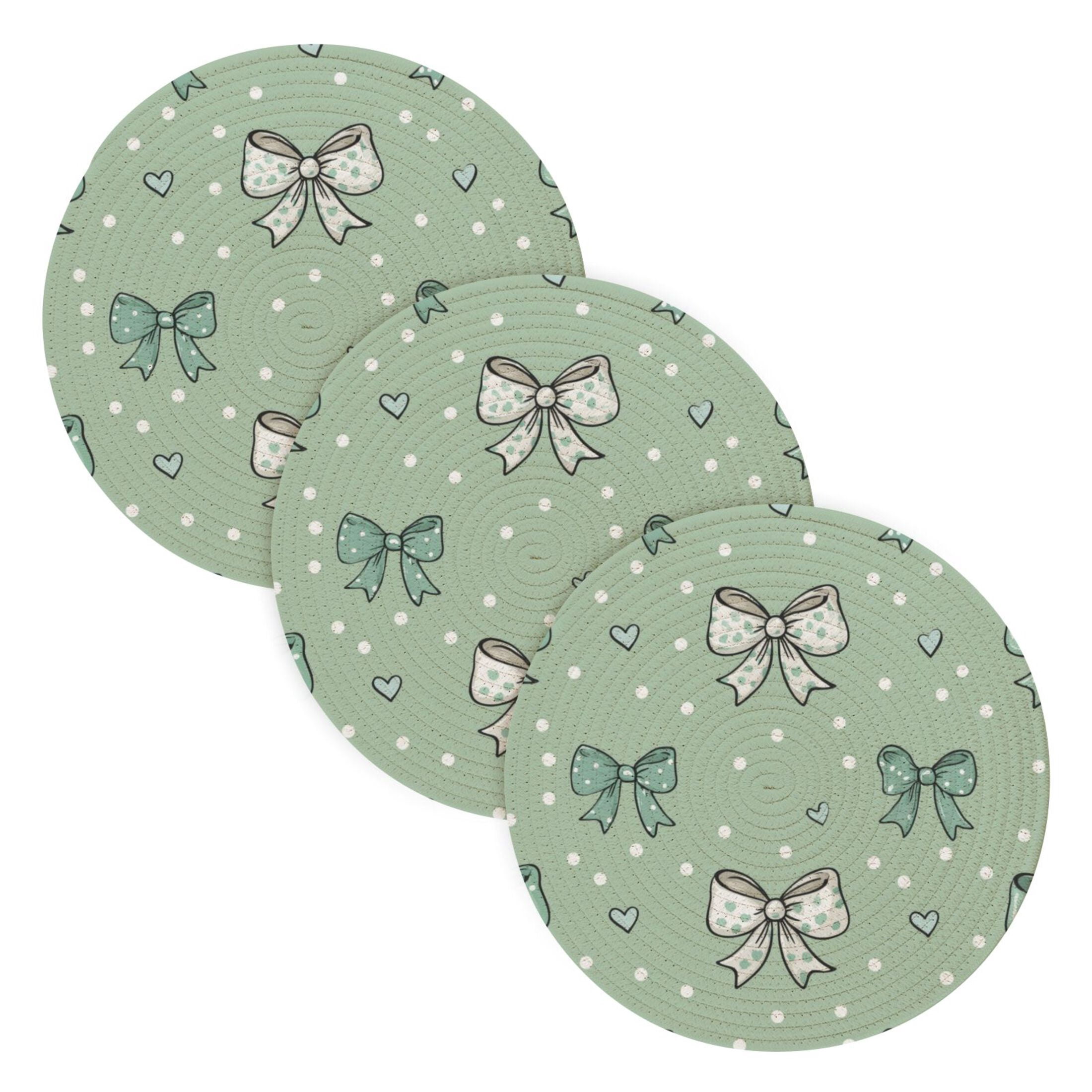 3PCS Trivet Mats 15 Inch Round Heat-Resistant Pot Holders Hot Pads ...