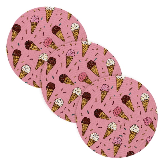 3PCS Trivet Mats 15 Inch Round Heat-Resistant Pot Holders Hot Pads ...