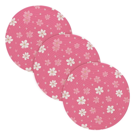 3PCS Trivet Mats 15 Inch Round Heat-Resistant Pot Holders Hot Pads ...