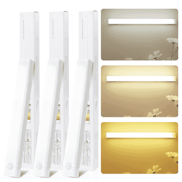 LOFTER-PRO 3 Pack Wireless 10 LED Motion Sensor Light, Under Cabinet ...
