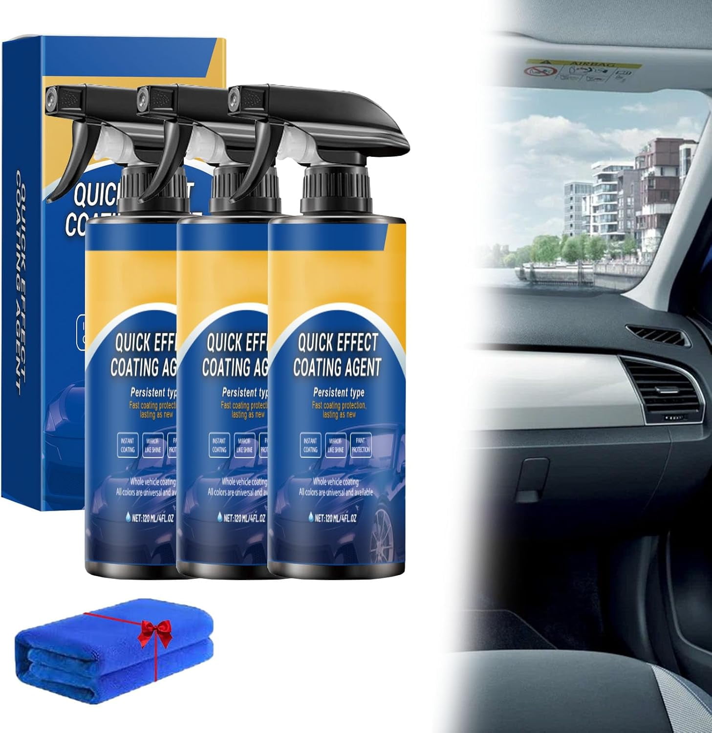 3PCS Undersunny Undersunnie Car Shine, Dodorado Kiwient Car Coating ...
