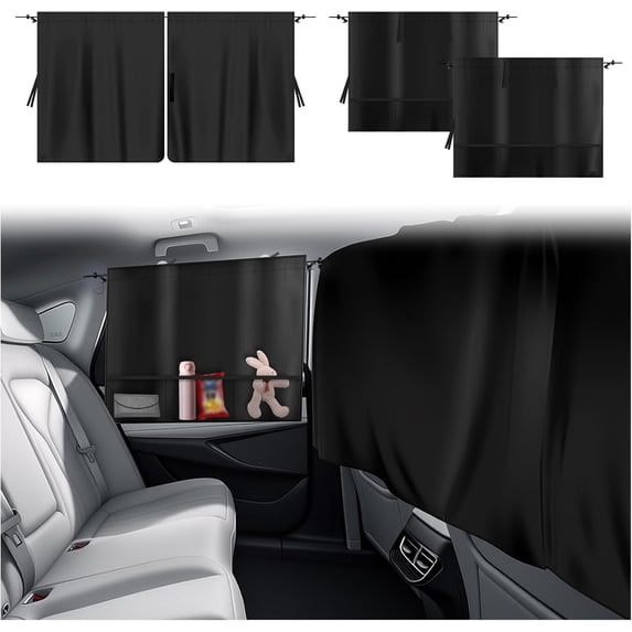 3PCS Upgraded Rear Car Window Shades,2PCS Window Shade for Car & 1PC ...