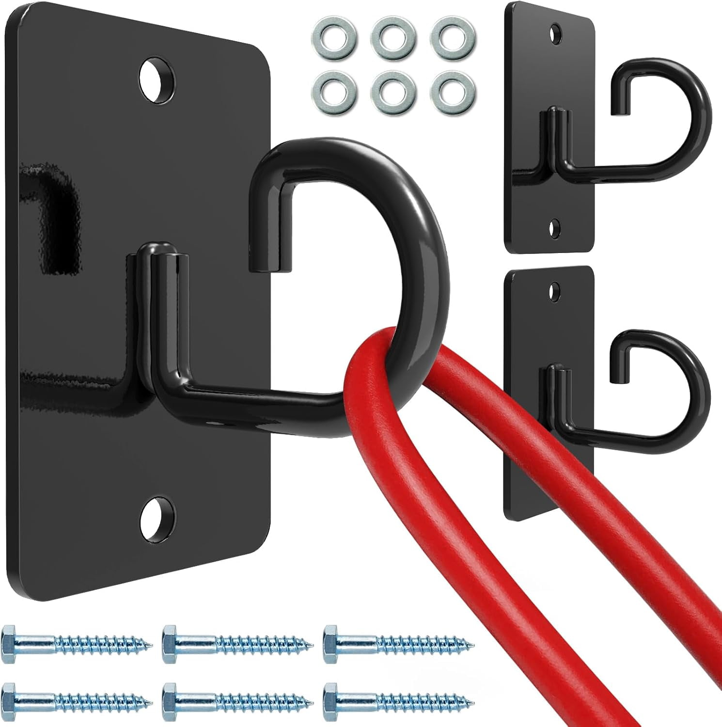 (3PCS) Wall Mount Workout Anchors,Resistance Band Wall Anchor,Space ...