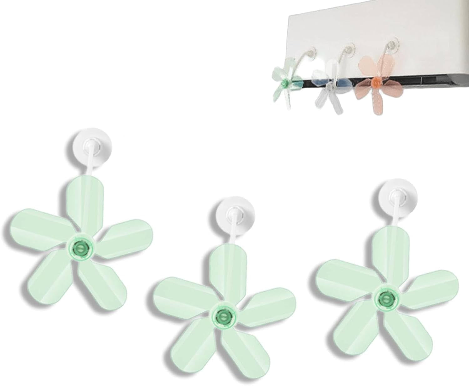 3PCS Wall-Mounted Petal Shaped Air Vent Deflector with Fan Blades ...