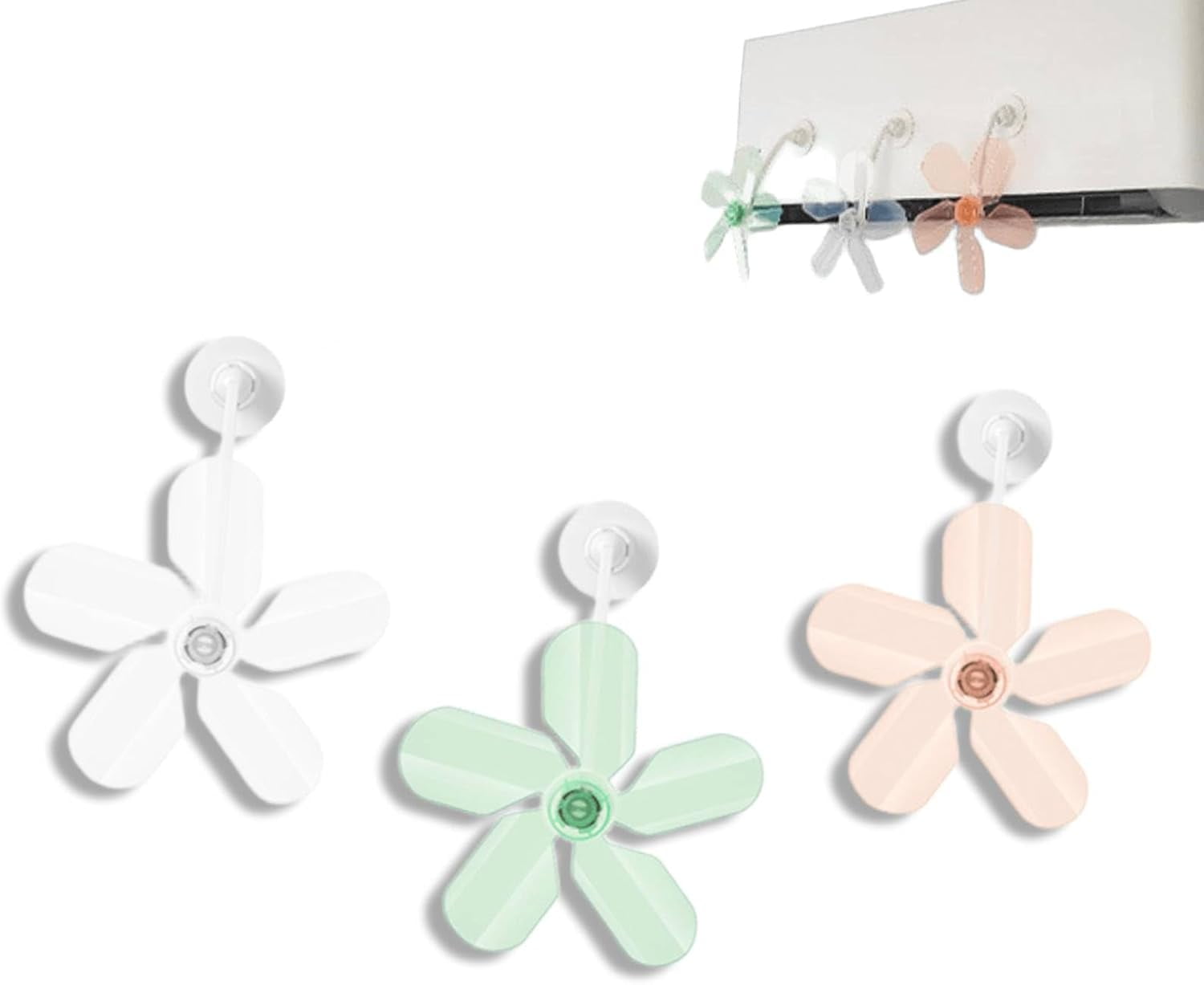3PCS Wall-Mounted Petal Shaped Air Vent Deflector with Fan Blades ...
