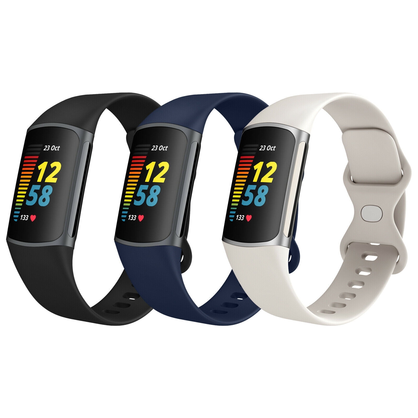 3PCS Watch Strap For Fitbit Charge 5 Smart Wristband Band Belts ...