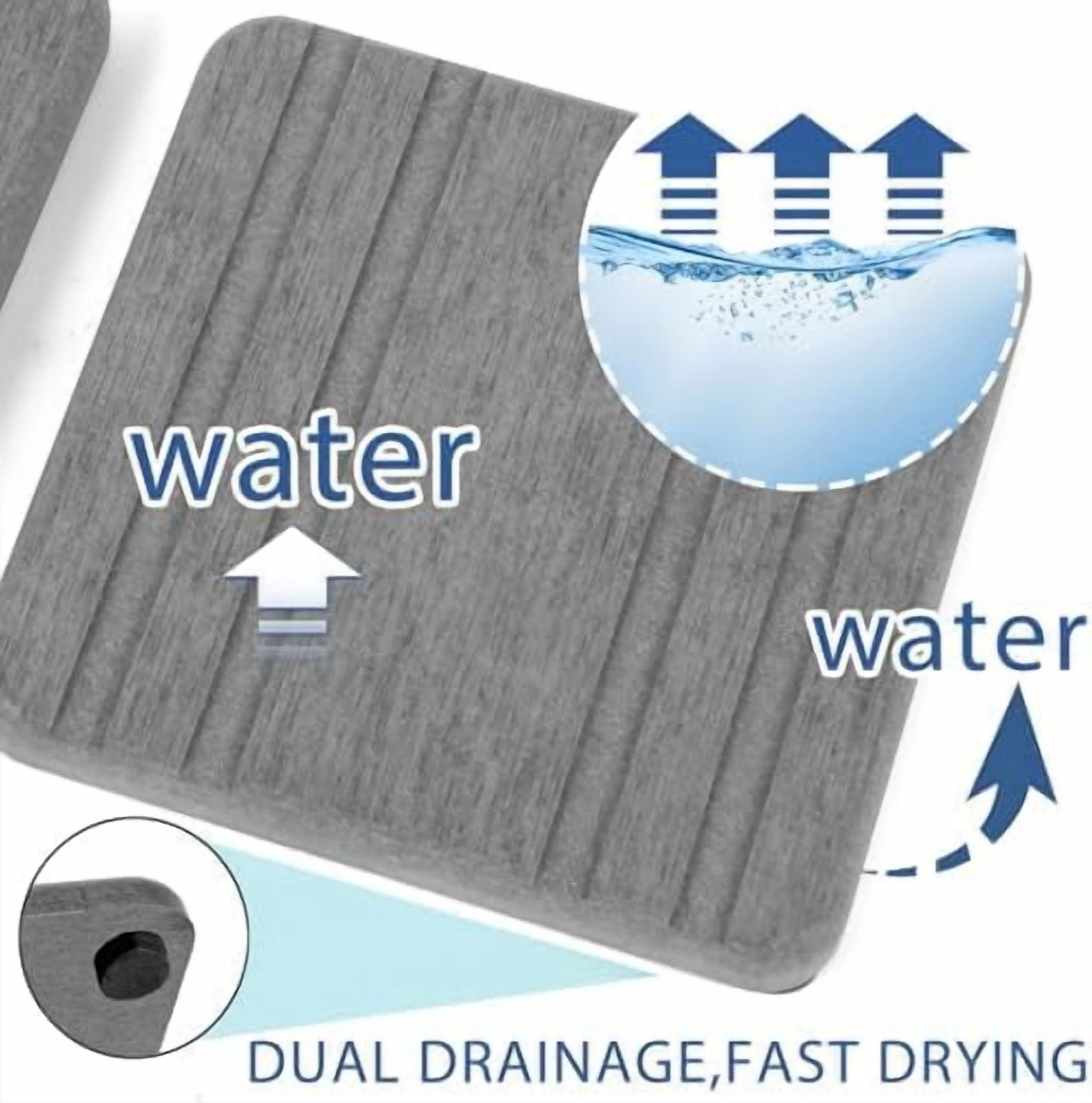 3PCS Water Absorbing Stone Tray, DryingNeat Diatomite Stone Sink Tray ...