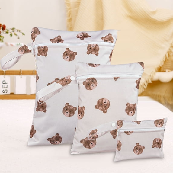 3PCS Waterproof Wet Dry Bag, Washable Travel Bags, Reusable Cloth Nappy ...