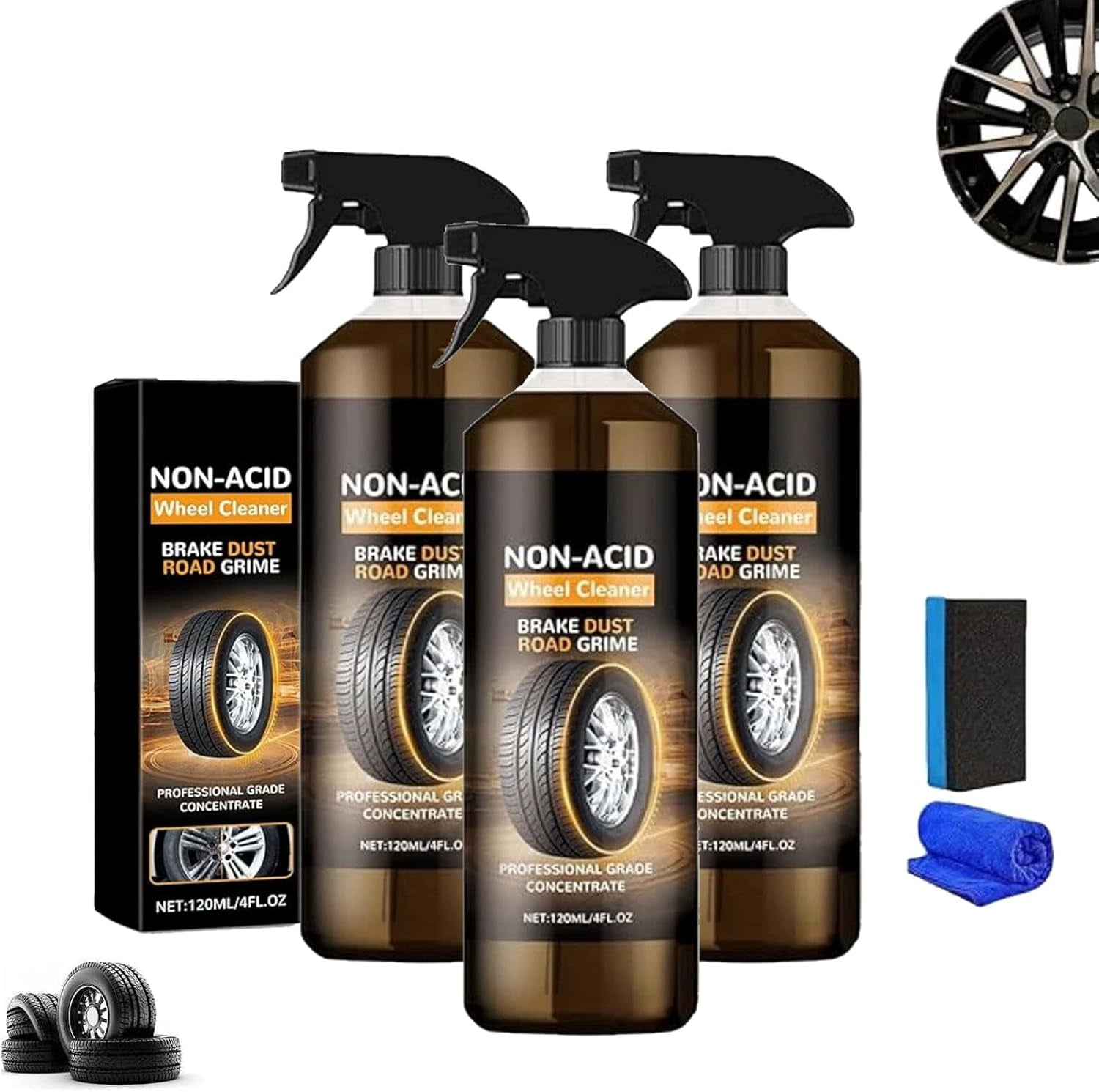 3PCS Wheel Blaze Cleaner, Brake Buster Wheel Cleaner, Versatile and ...