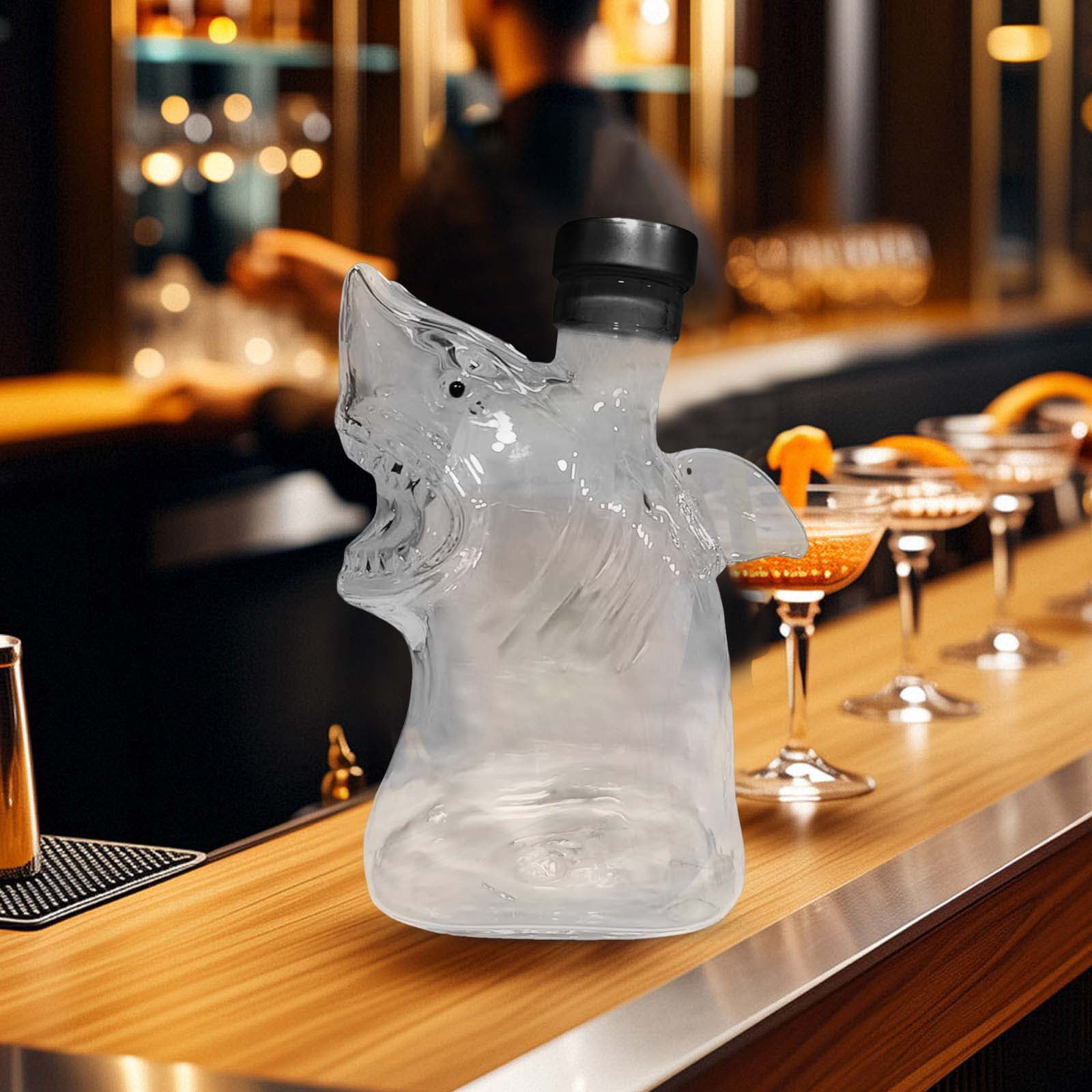 3PCS Bottle Shark-Shape, Decanter Transparent Creative Flask Carafe ...
