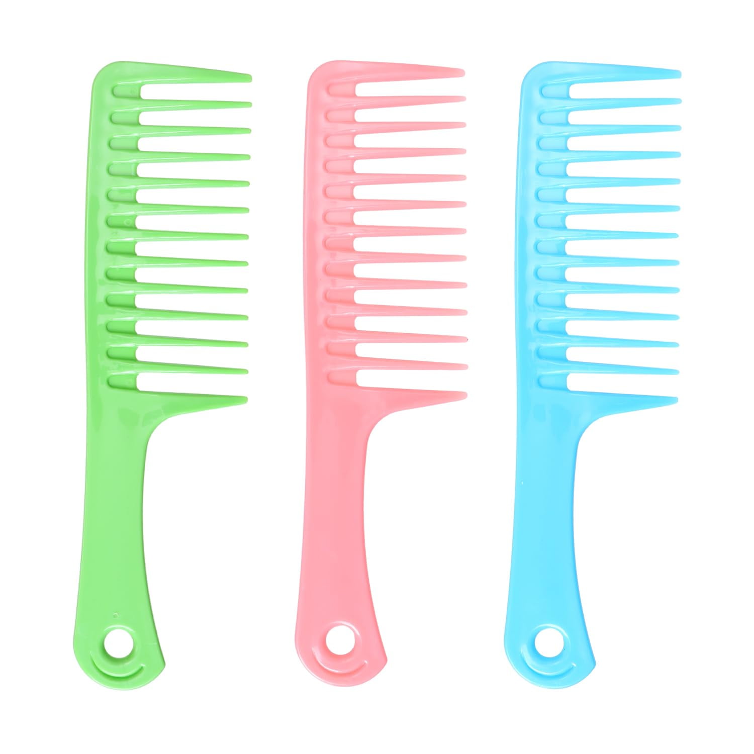 3PCS Wide Tooth Comb Set - Detangling Brush, Shower Comb, Curl Styling ...