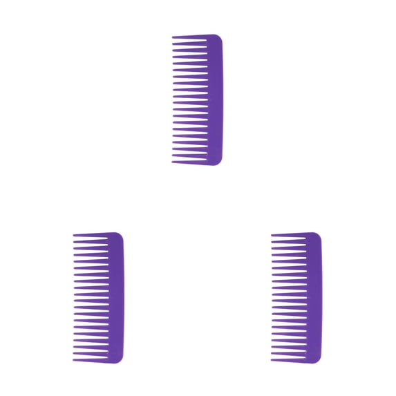 3PCS Wide Tooth Plastic Hairdressing Combs Hair Cutting Comb Portable ...