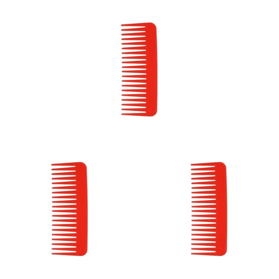 3PCS Wide Tooth Plastic Hairdressing Combs Hair Cutting Comb Portable ...