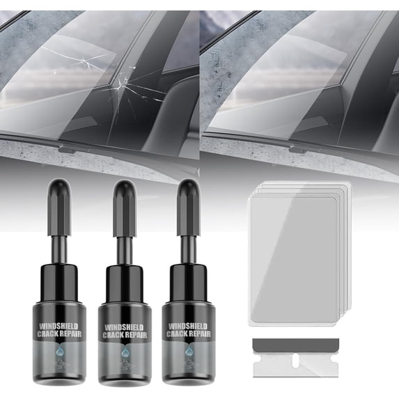 3PCS Windshield Crack Repair Fluid Kit, Car Windshield Repair Kit ...