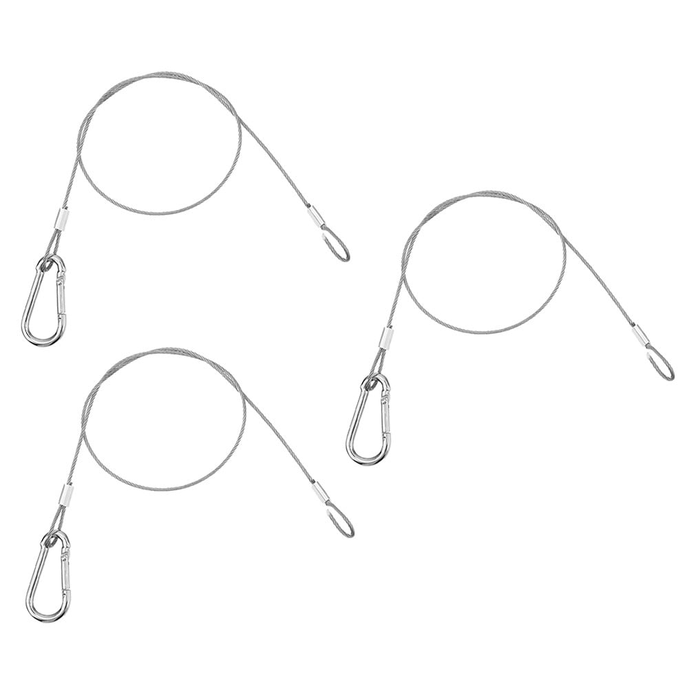 3PCS Wire Rope Security Cable Lock Steel Cable with Eyelets Security m ...