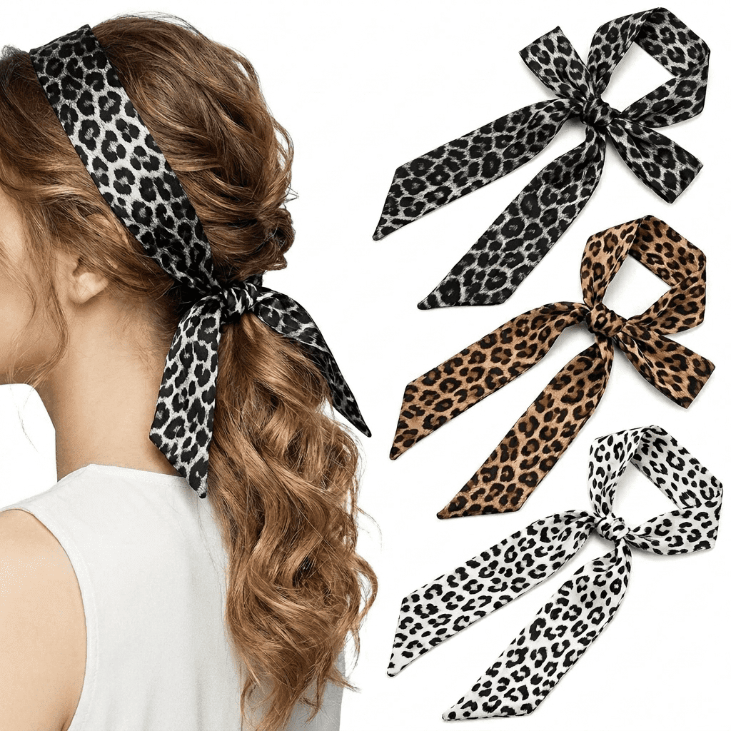 3PCS Women Slim Decorative Bandans, Versatile Neckerchief Ribbon Tie ...