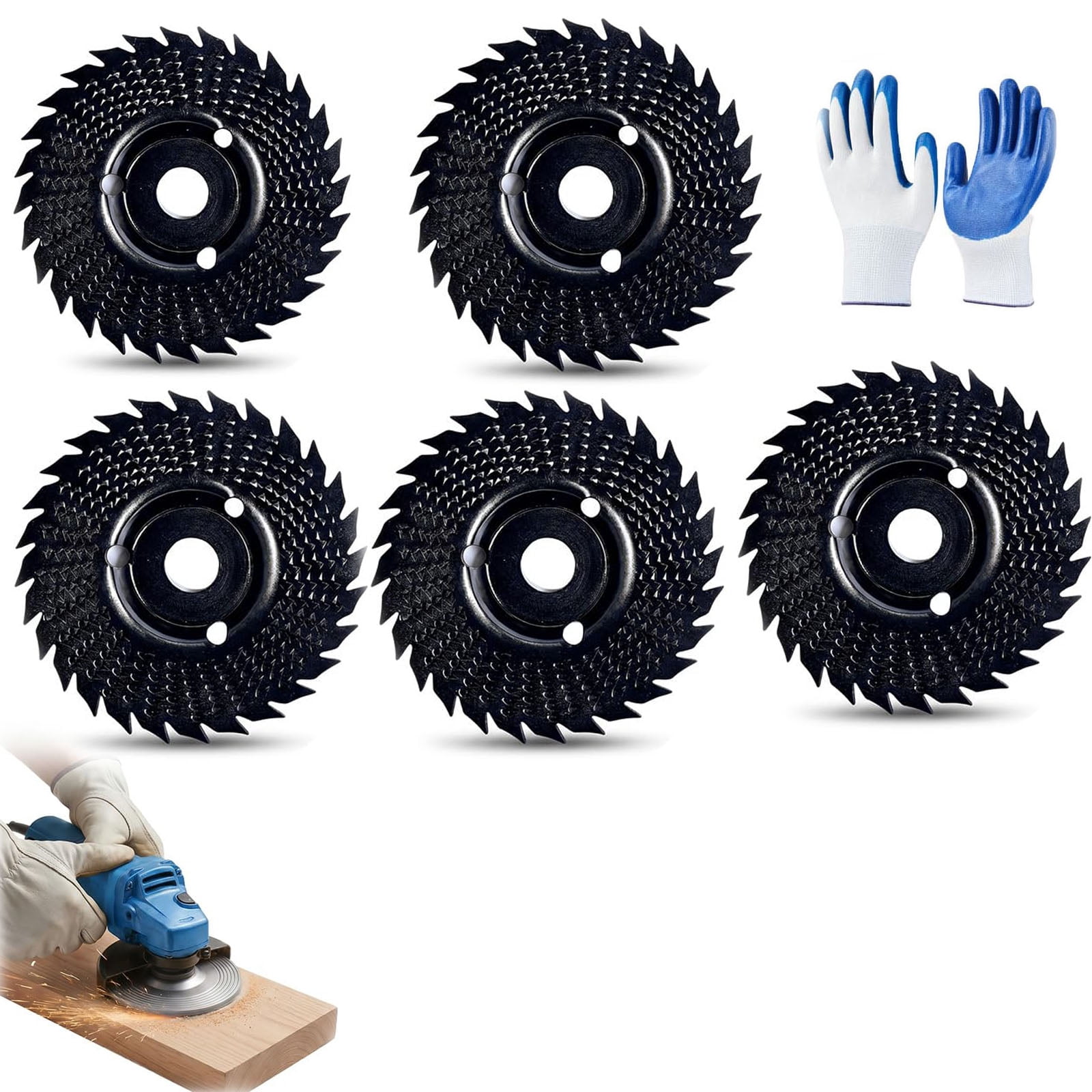 3PCS Wood Carving Disc, 2026 New Angle Grinder Wood Carving Disc Set ...