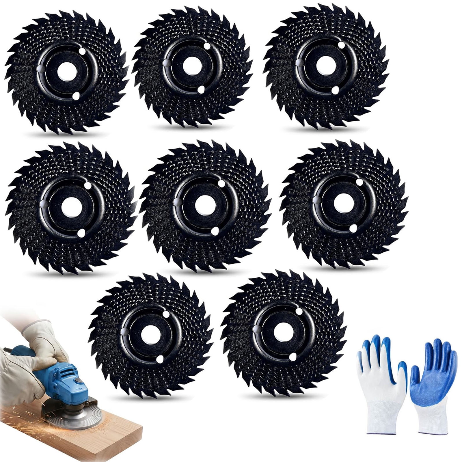 3PCS Wood Carving Disc, 2026 New Angle Grinder Wood Carving Disc Set ...