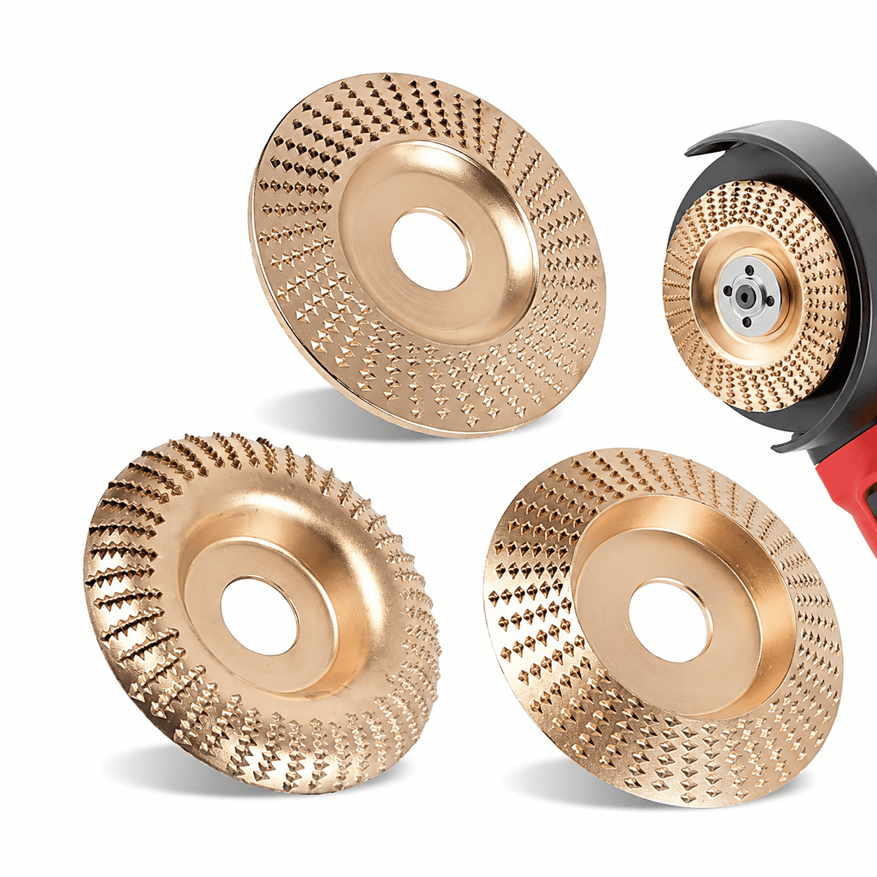 3PCS Wood Carving Disc, Upgrade Angle, Multi-Shape Grinding Wheel Set ...