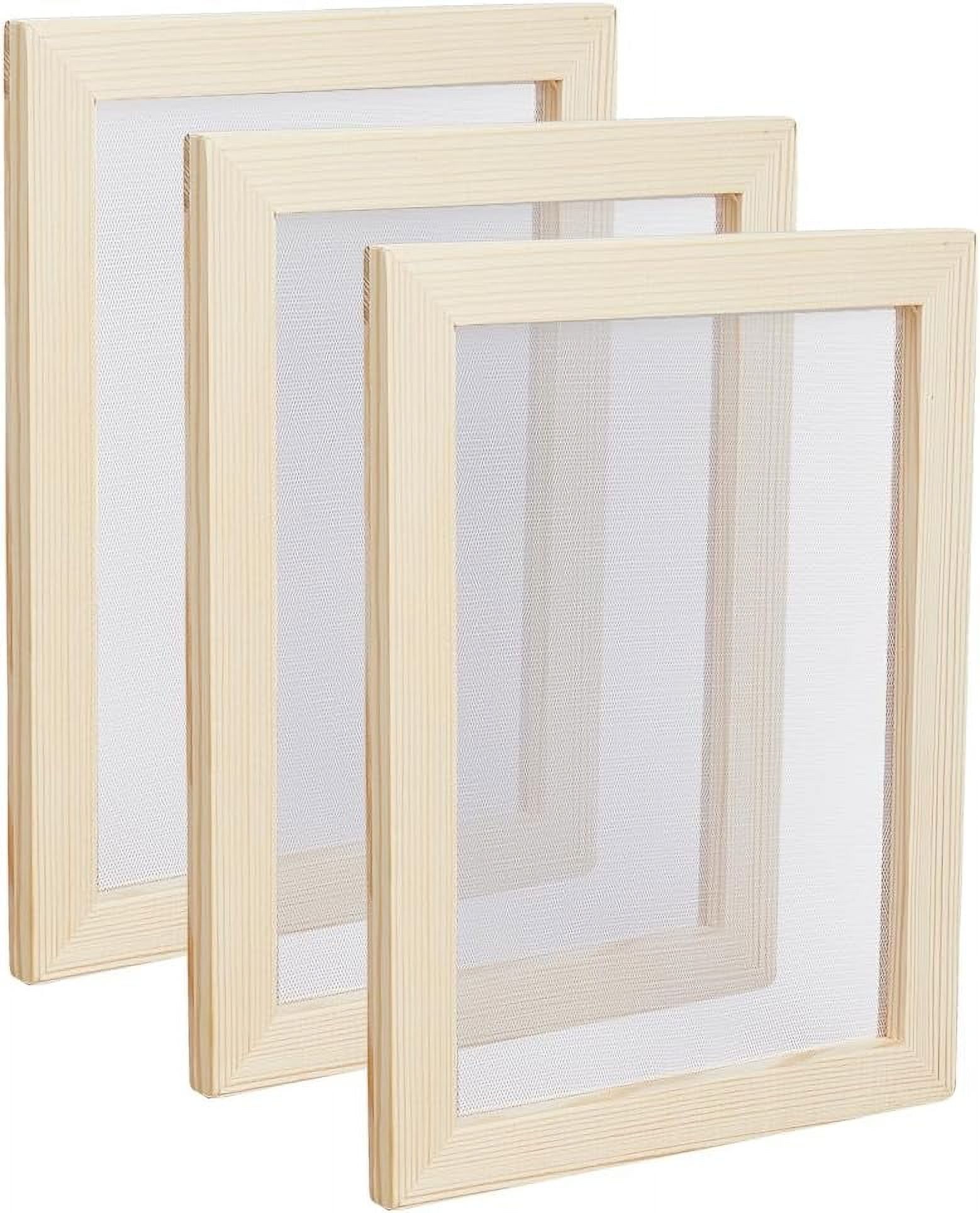 3PCS Wood Paper Making Frame 7.12X5.94 Screen Tools Blanched Almond ...